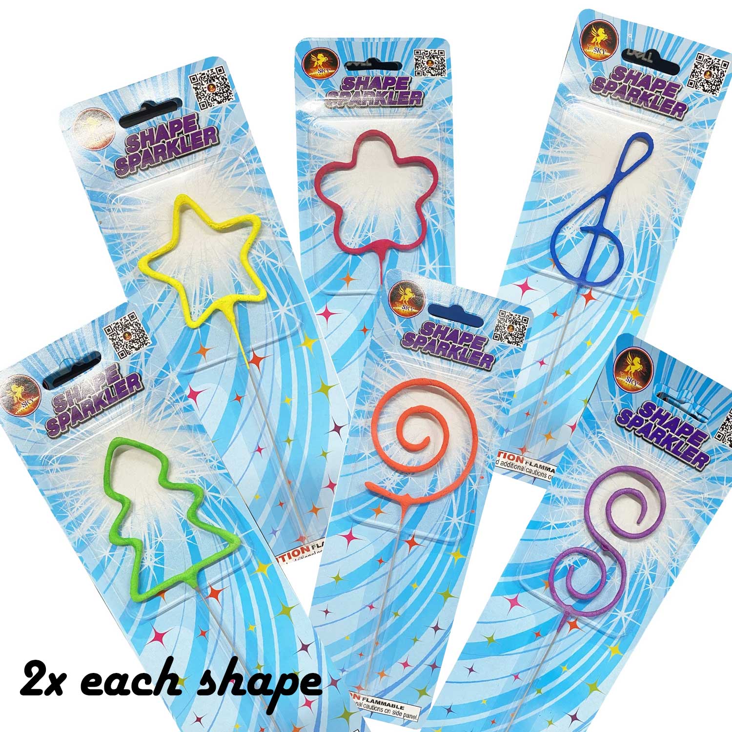 12pc Shape Sparklers – Wholesale Sparklers